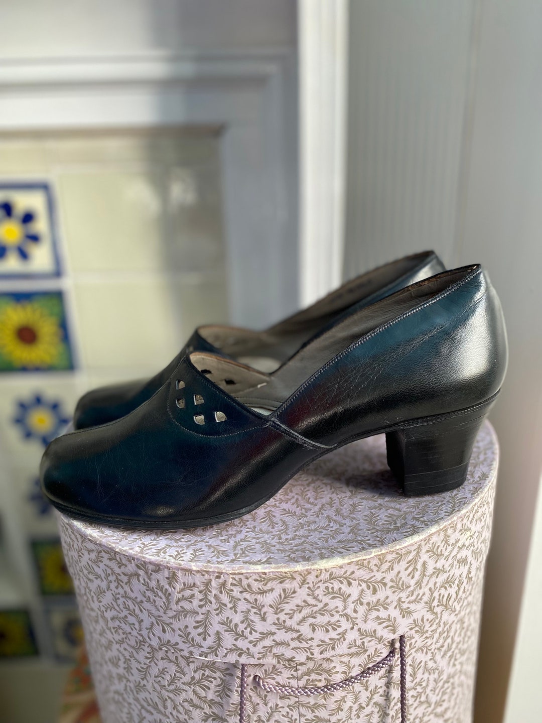 Vintage 1940s Ww2 Cc41 Deadstock Black Leather Shoes From Museum ...