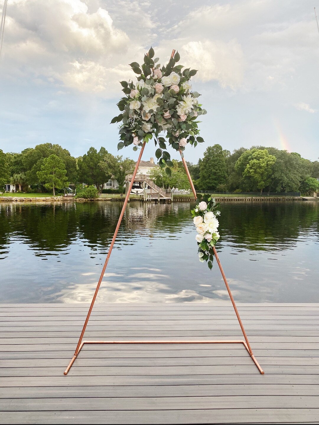 Teepee Backdrop, Copper Triangle Stand,wedding Backdrop Stand, Ceremony ...