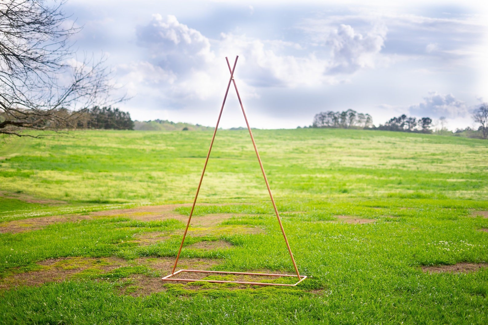 Teepee Backdrop Copper Triangle Standwedding Backdrop Stand - Etsy