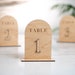 Arch Wooden Table Number, Modern Wedding Decor - Etsy