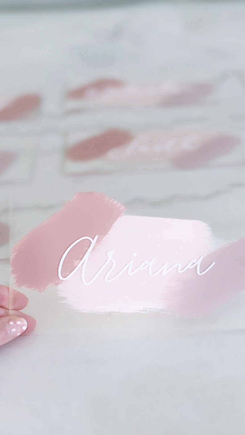 Acrylic Place Cards Name Cards Rectangle Place Cards - Etsy