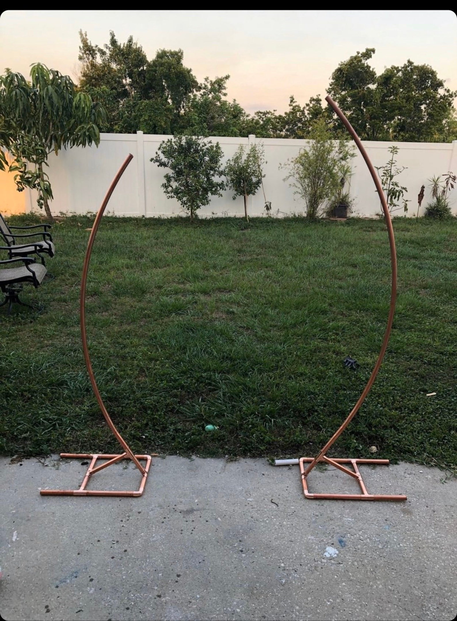 Wedding Backdrop Stand/ Copper Stand/ Floral Pillars/ Copper | Etsy