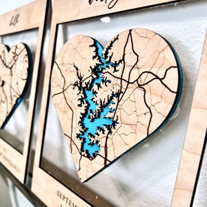 Valentines Day Gift for Couples, Where We Met Heart Map, Proposal Map ...