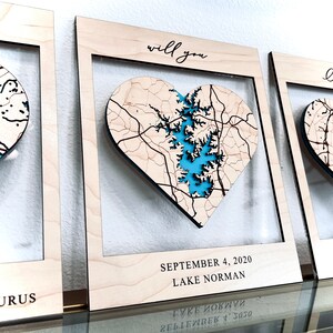 Valentines Day Gift for Couples, Where We Met Heart Map, Proposal Map ...