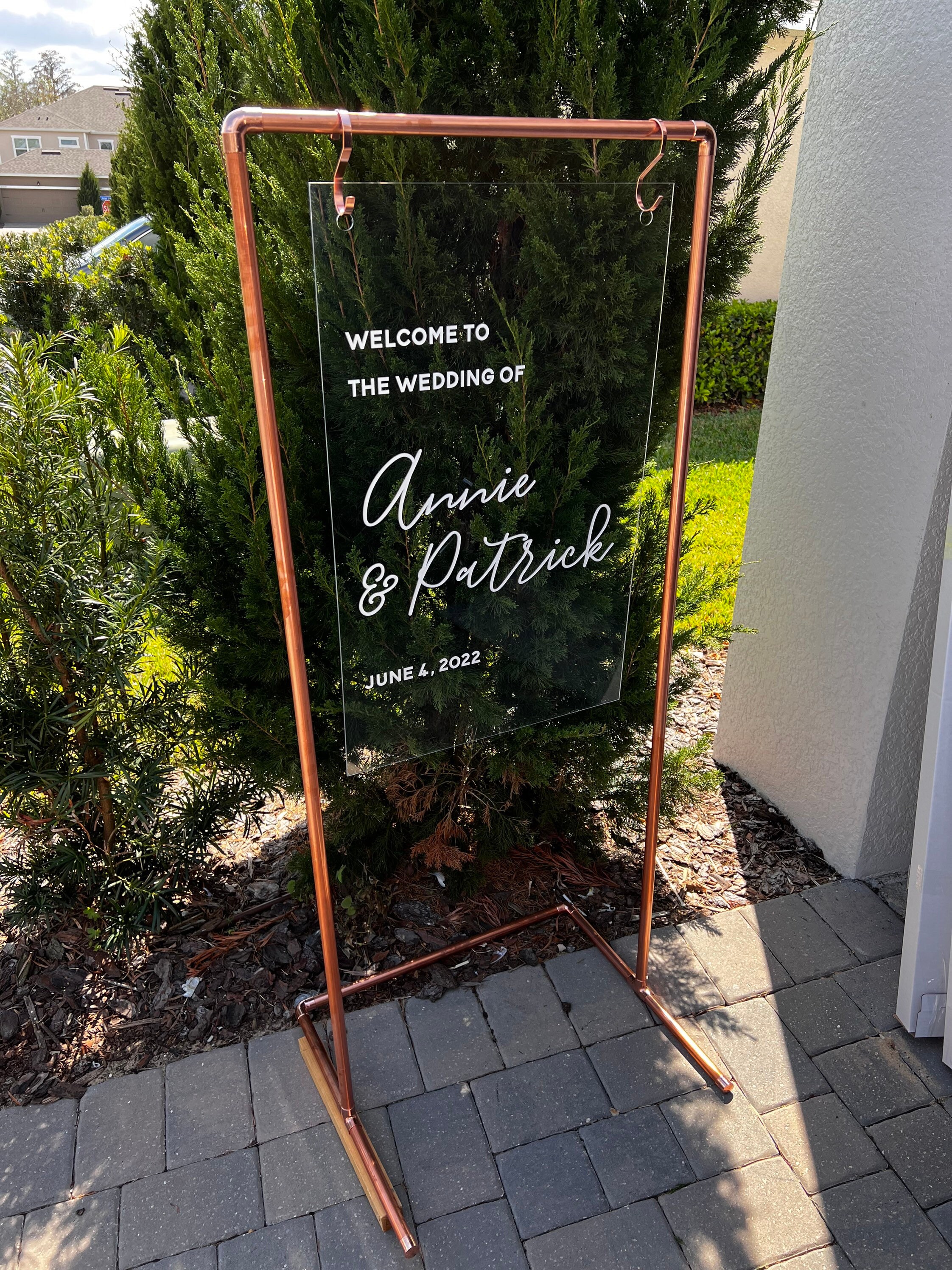 Custom Wedding Welcome Sign Custom Laser Etched Acrylic 20x32 - Etsy