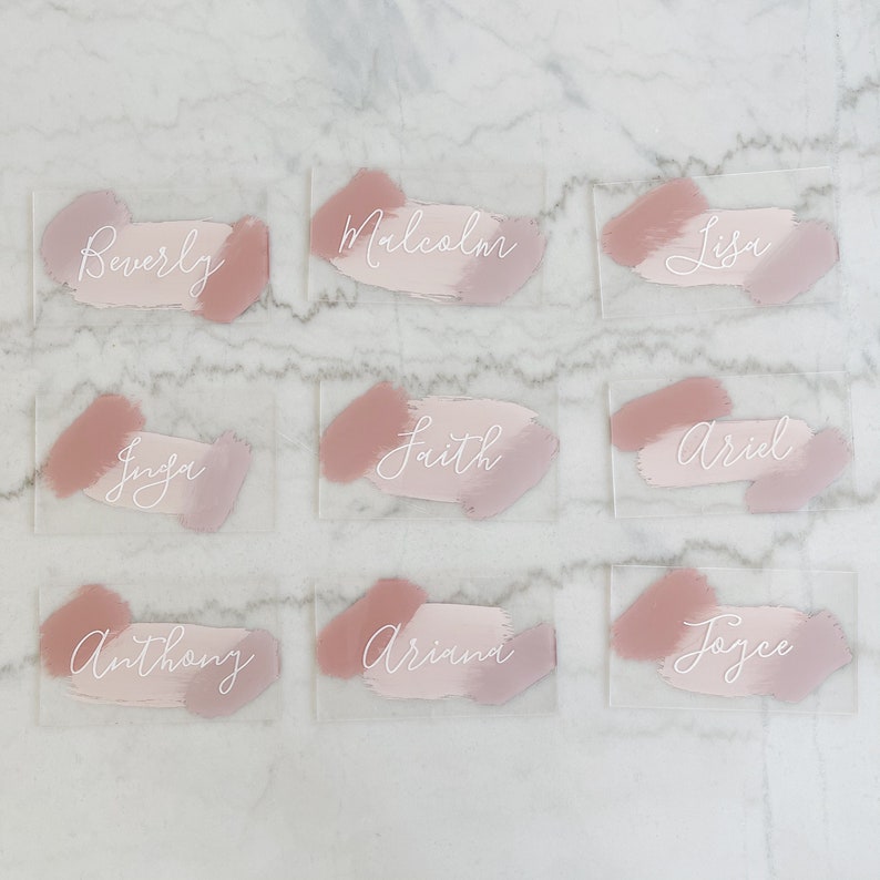 Acrylic Place Cards Name Cards Rectangle Place Cards - Etsy