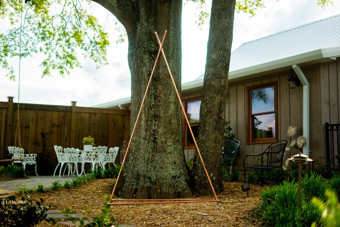 Teepee Backdrop, Copper Triangle Stand,wedding Backdrop Stand, Ceremony ...