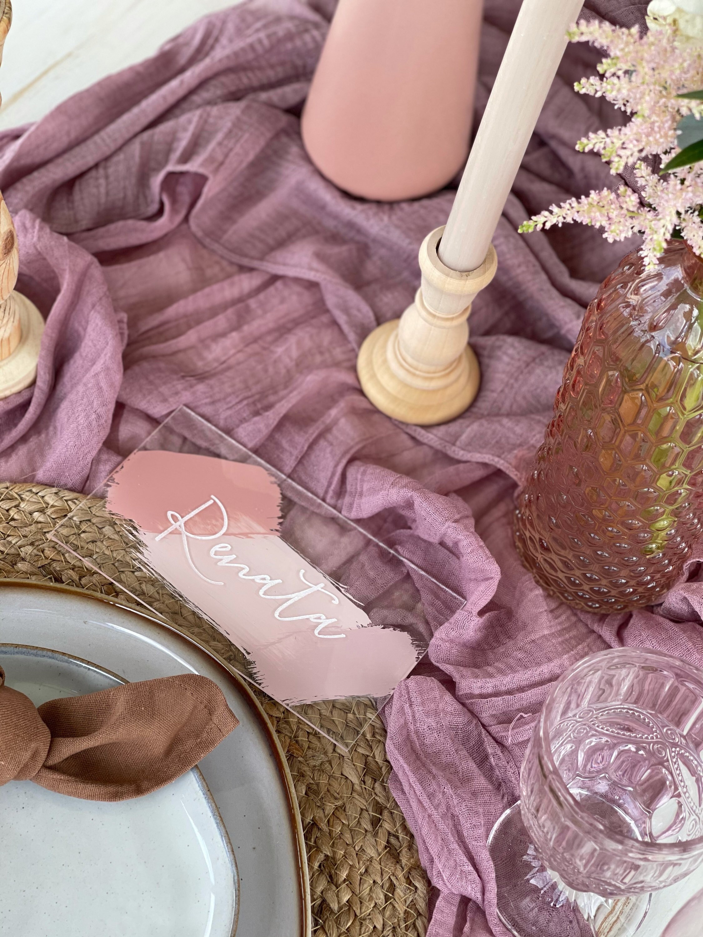 Acrylic Place cards name cards rectangle place cards | Etsy