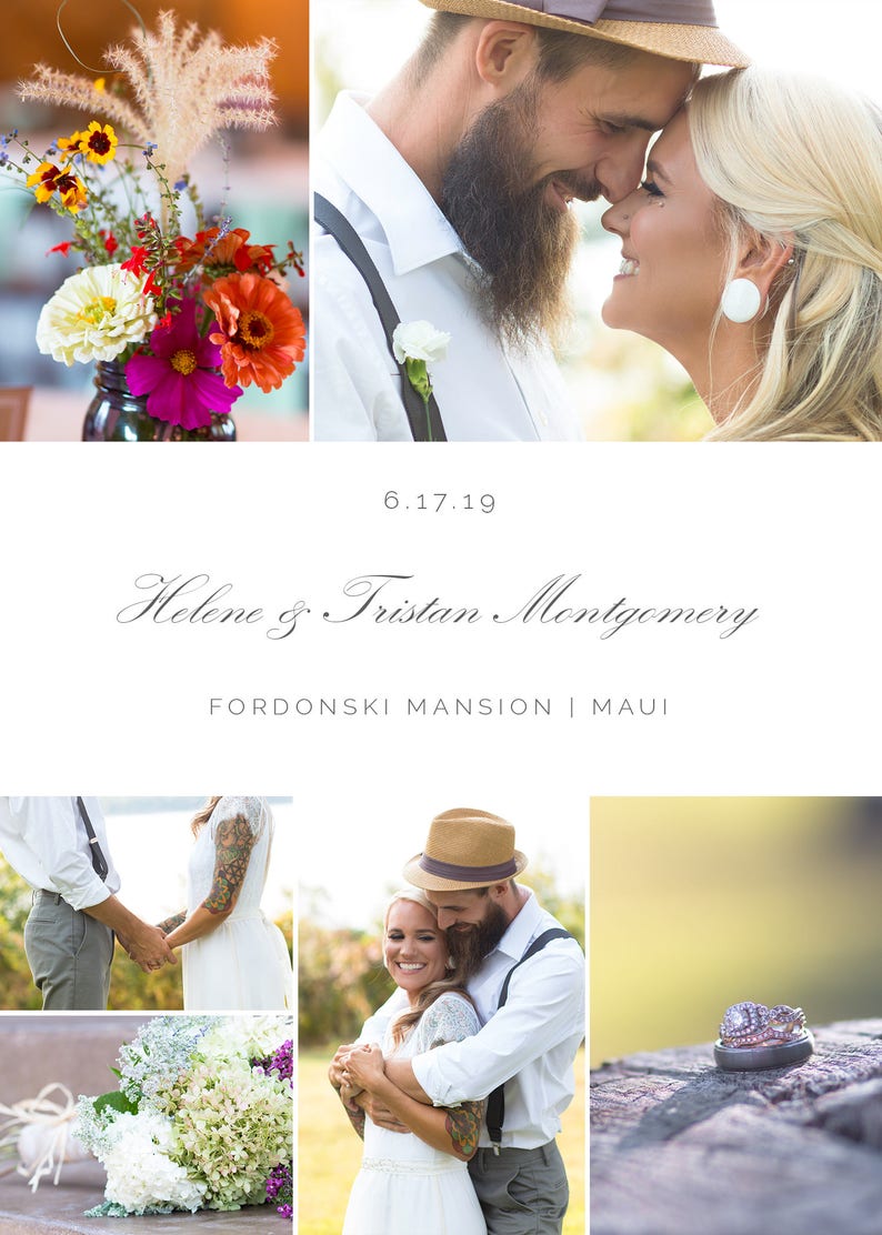 Photography Wedding Template - Storyboard - 6 Photos - Print ...