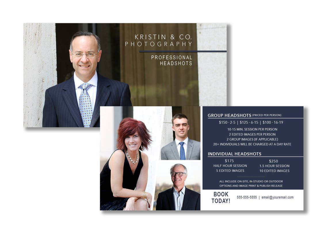 Headshot Photography Marketing Template - Print - Instagram - Facebook ...