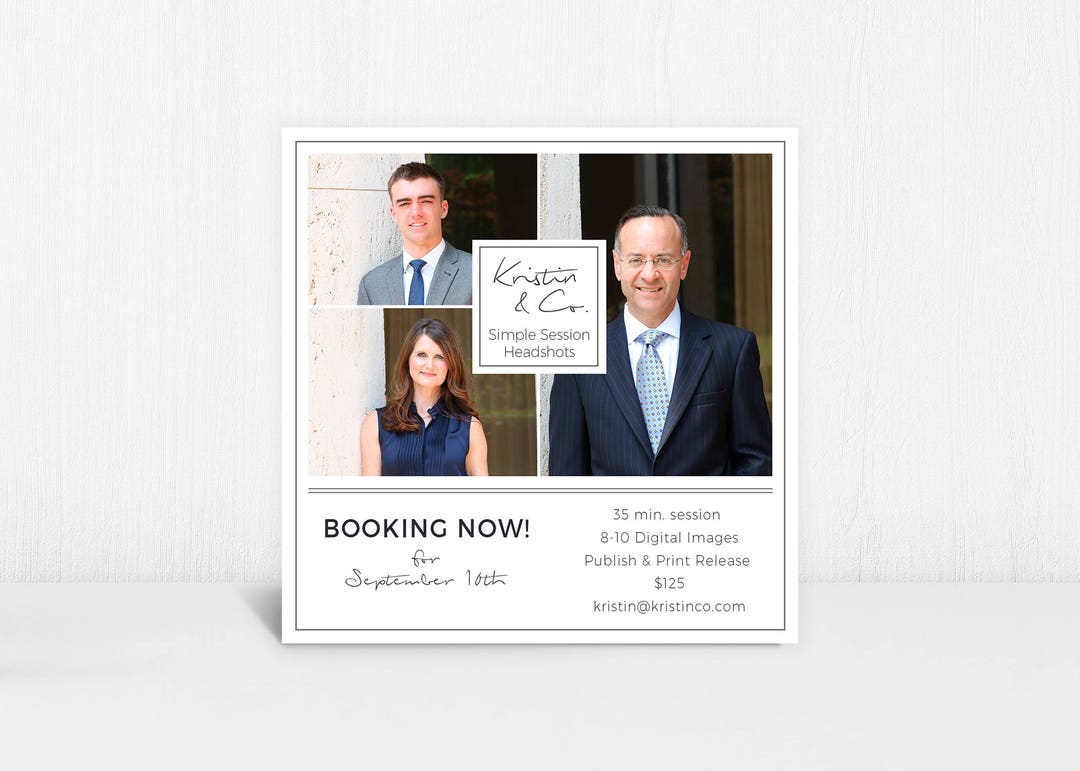 Headshot Photography Marketing Template - Instagram - Facebook ...