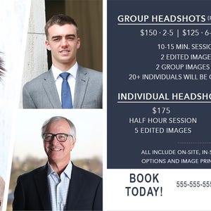 Headshot Photography Marketing Template - Print - Instagram - Facebook ...