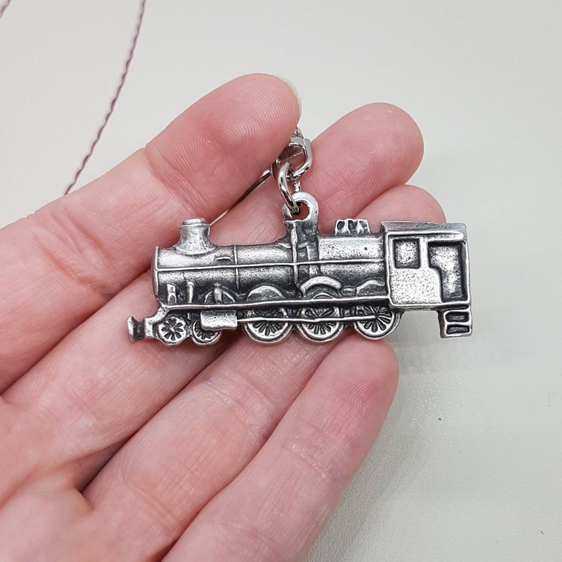 Pewter Steam Train Locomotive Railway Keyring Keychain. Handcrafted in ...