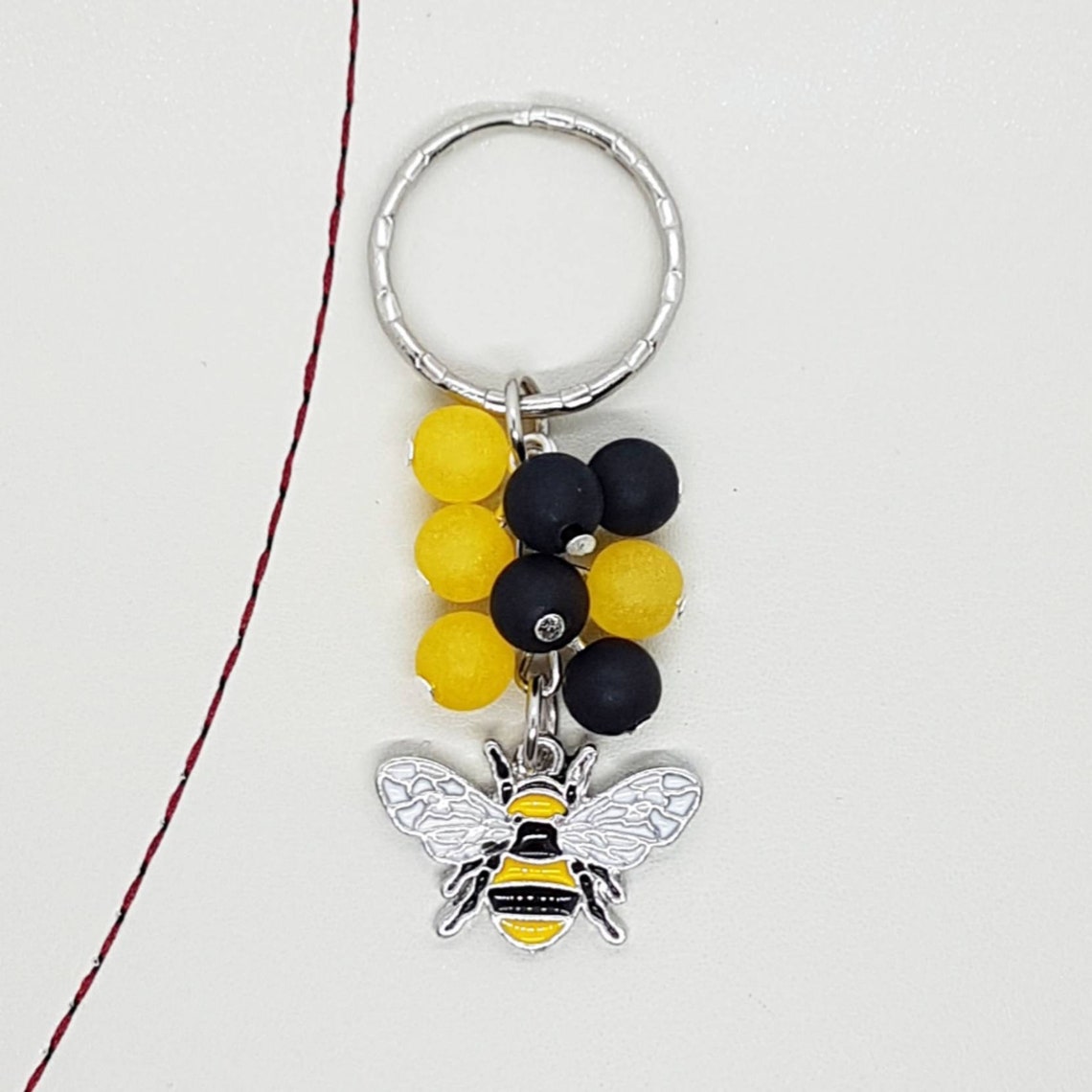 Bumble Bee Keyring Bee Key Chain Summer Key Ring Bee Keeper - Etsy