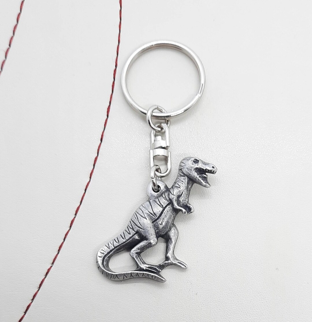 Pewter Dinosaur T-rex Tyrannosaurus Really Keyring Keychain ...