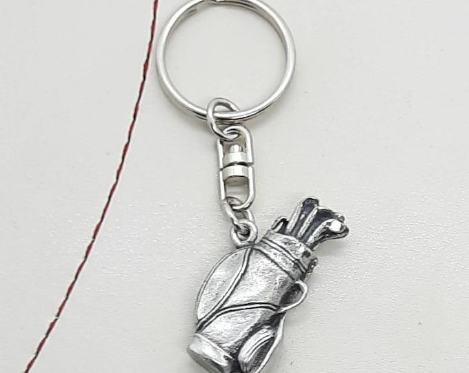 Golf Keychain, Gift for Dad, Golf Key Ring, I Love Golf, Golf Charm ...