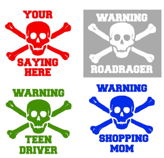 Outdoor Vinyl WARNING Car Warning Decal Outdoor Sticker | Etsy