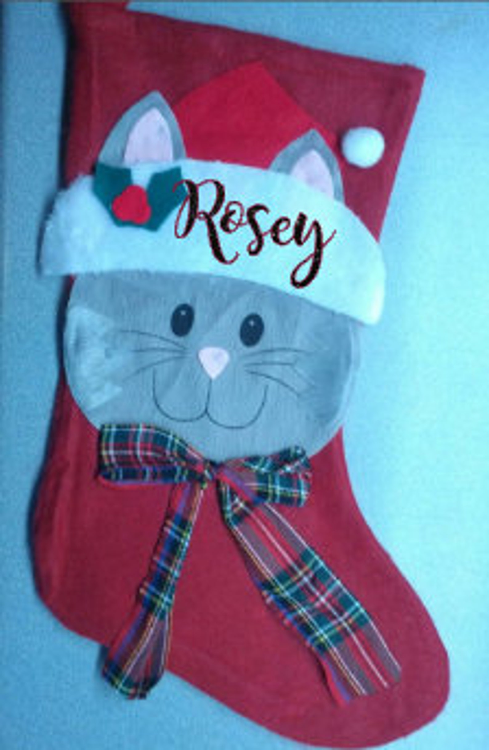 Personalized Cat Stocking Pet Christmas Stockings Your Cats - Etsy