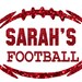 Glitter Personilized Football Iron on , Sports Custom Iron on , Glitter ...