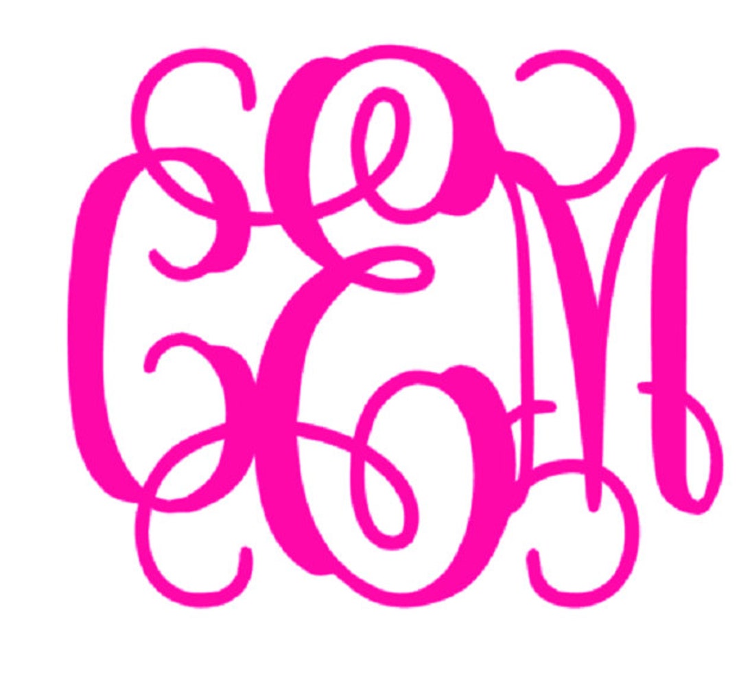Outdoor Vinyl Monogram, Car Monogram, Outdoor Monogram, Outdoor Decal ...