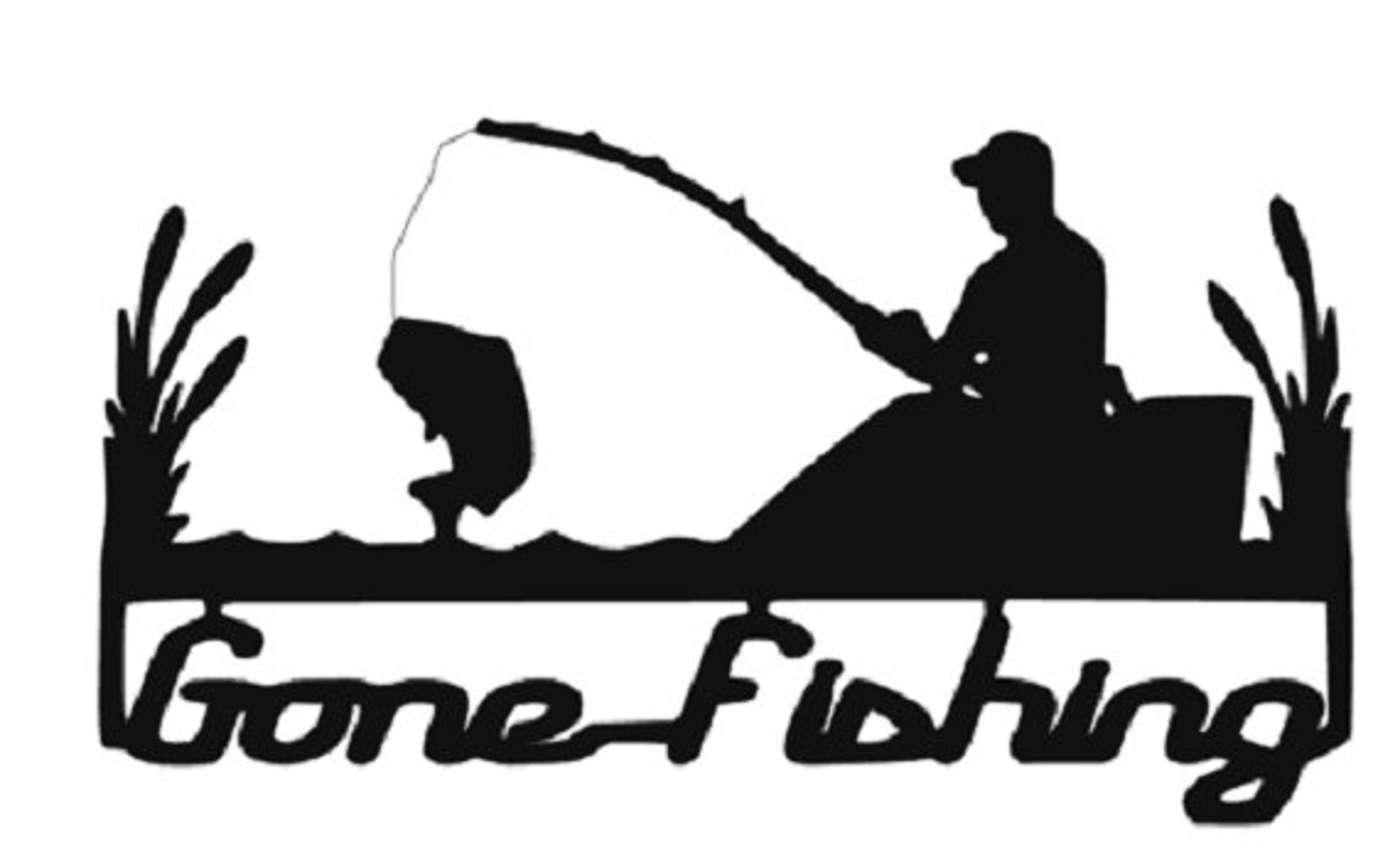 Gone Fishing , Outdoor Vinyl , Car Decal , Sportsmen, Sportswomen, Gift ...