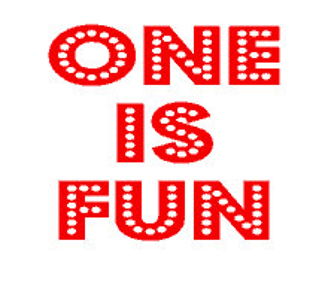 One is Fun Iron On, Birthday Heat Transfer, First Birthday T Shirt, One ...