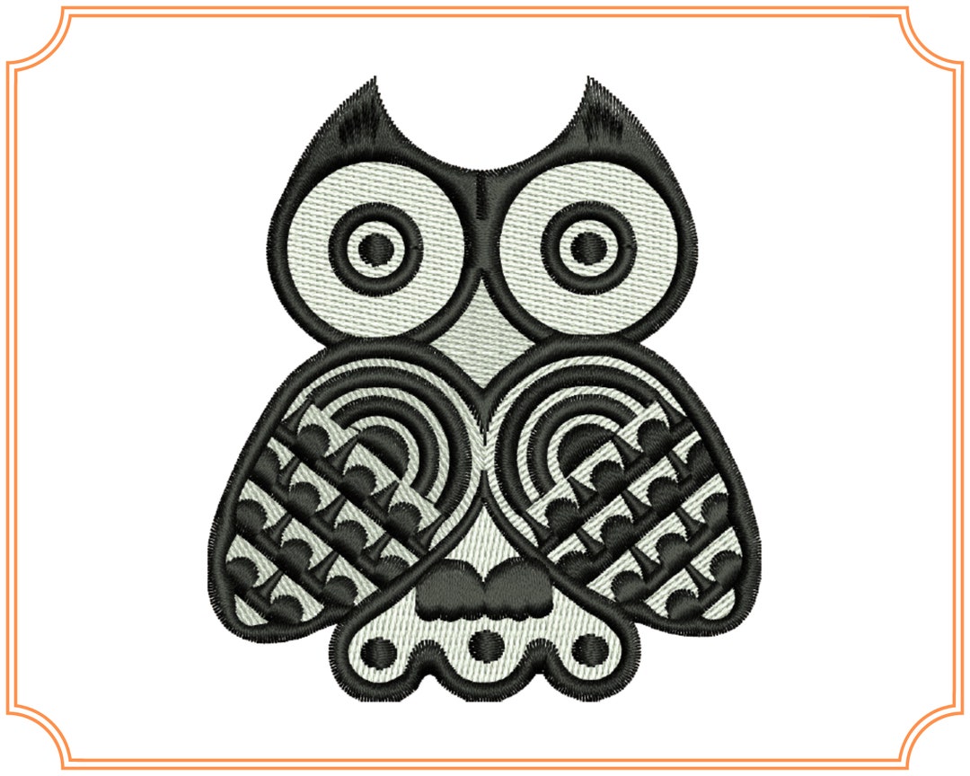 Owl Machine Embroidery Design - Etsy