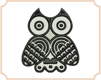 Owl Machine Embroidery Designs in the Night Series Realistic 5 Sizes to ...