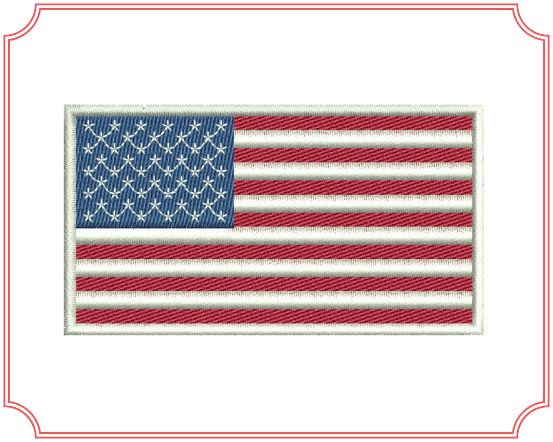 USA Flag Machine Embroidery Design - Etsy