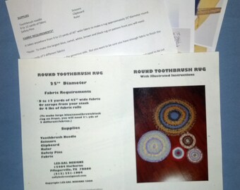 Oval Toothbrush Rag Rug/pet Bed/basket Pattern Digital Download - Etsy