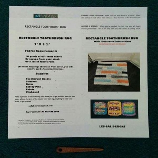 Toothbrush Rug - Etsy