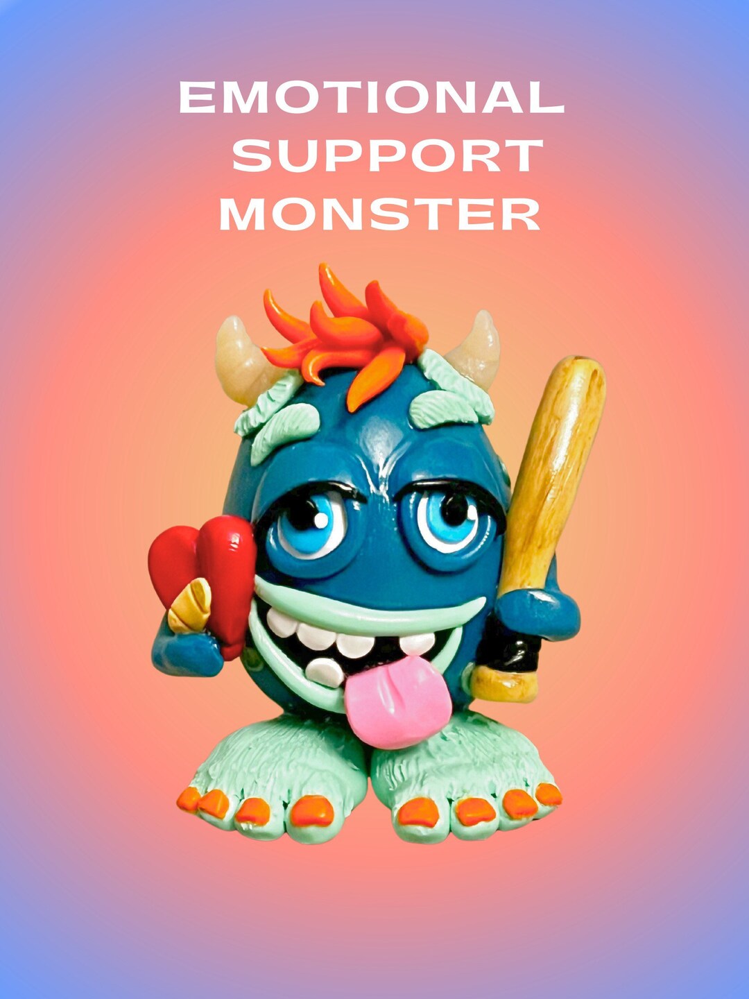 Emotional Support Friend, Desk Buddy, Desk Decor, Figurines and Knick ...