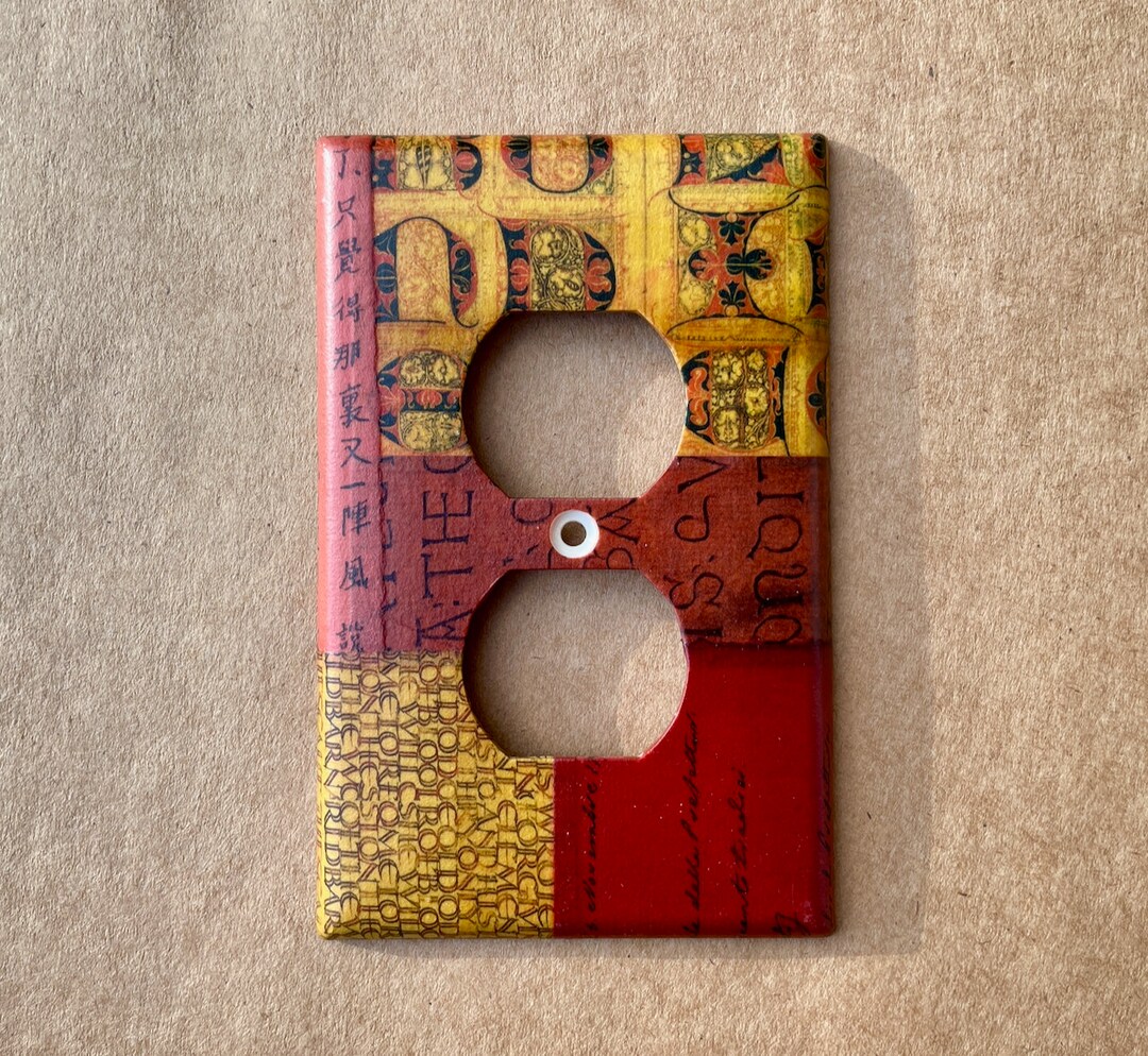 Original Collaged Outlet Cover - Etsy