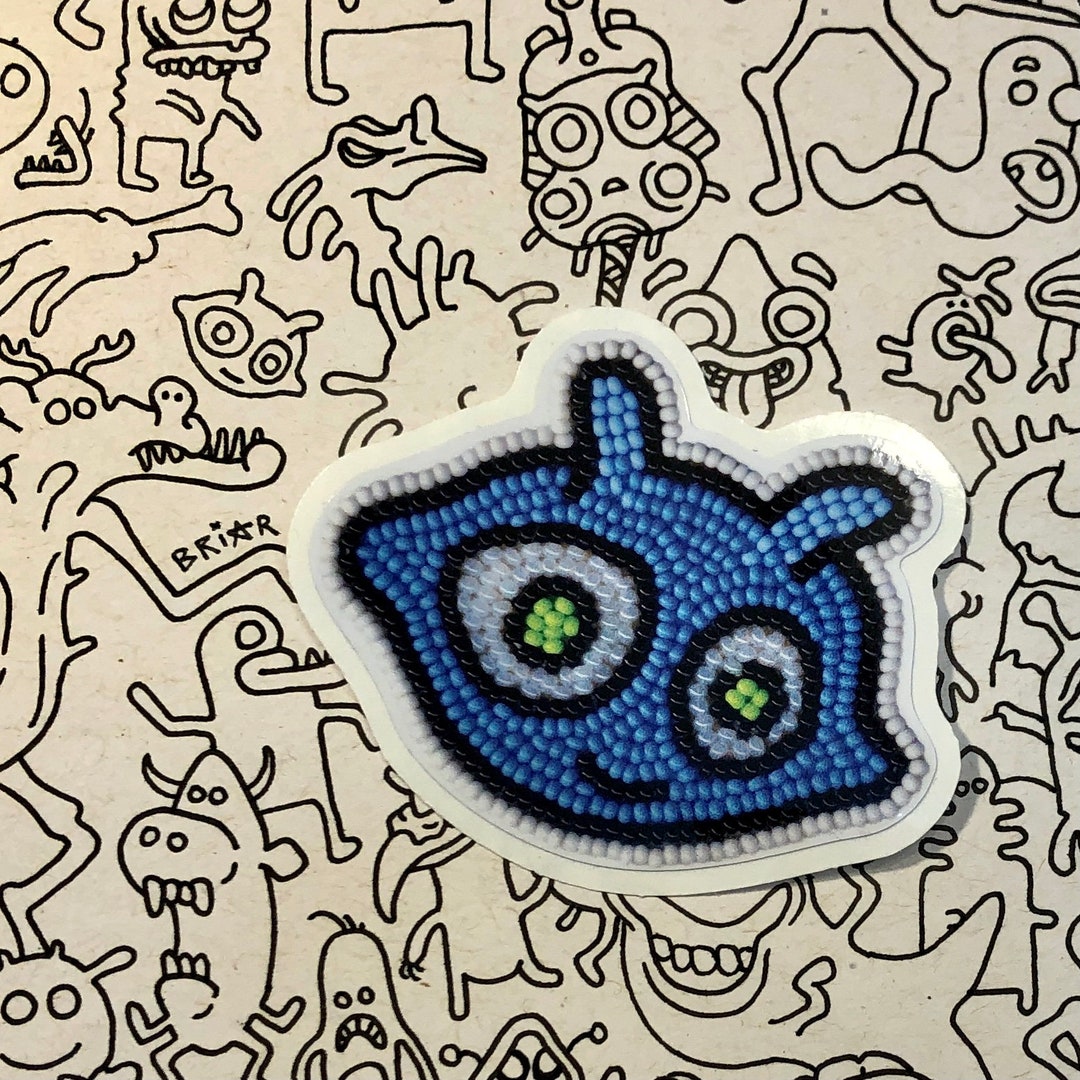 Vinyl Sticker of Beaded Character #2 - Etsy