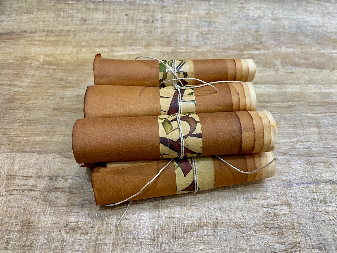 5 Sheets of Hand-dyed Mulberry Paper. Orange Blends. - Etsy