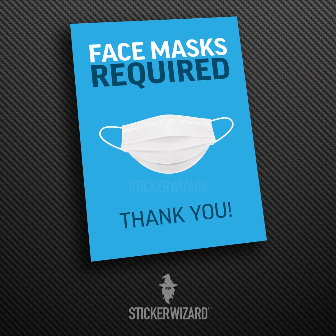 Safety Notice FACE MASK REQUIRED Social Distancing Vinyl - Etsy