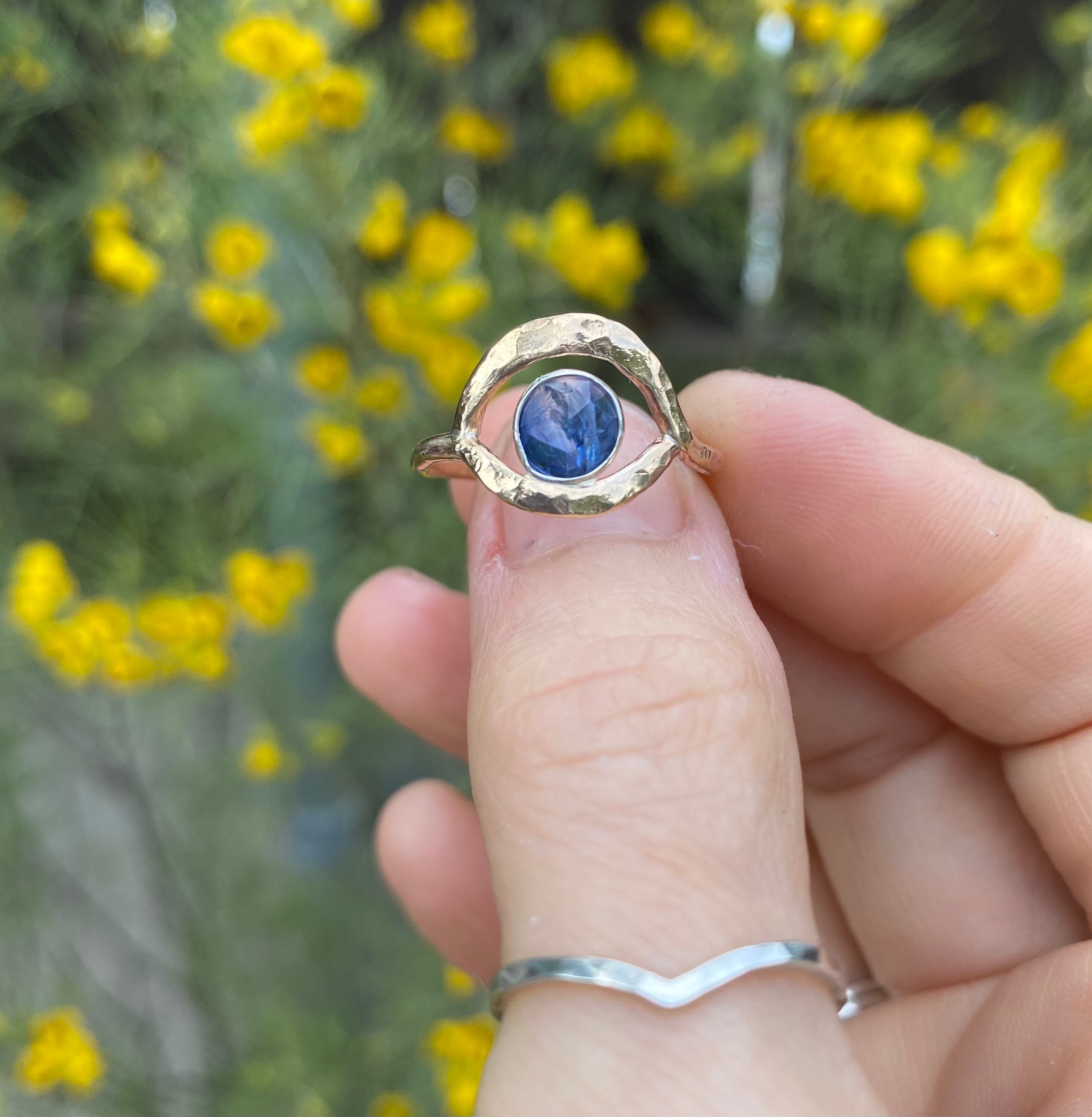 Evil Eye Protection Ring Sterling silver 14K Gold filled - Etsy.de