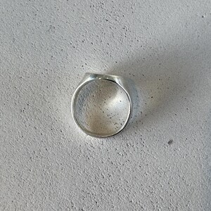 Sterling Silver Oval Signet Ring | Low Profile Signet Ring | Sand ...
