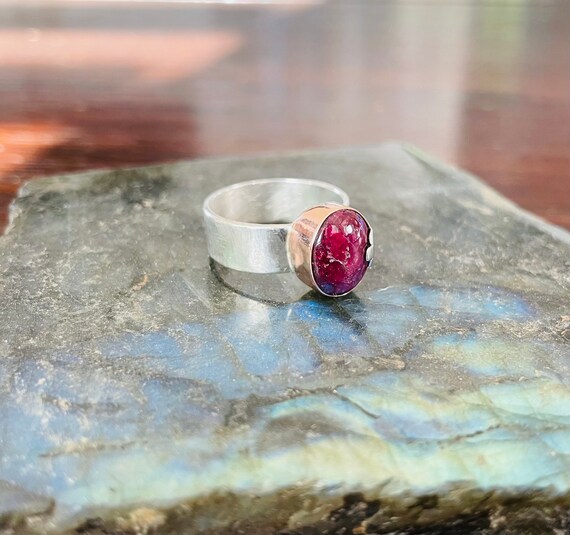 Natural Star Ruby Set With Sterling Silver and 14k Rose Gold | Etsy