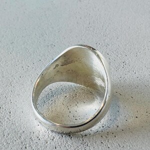 Sterling Silver Oval Signet Ring | Low Profile Signet Ring | Sand ...