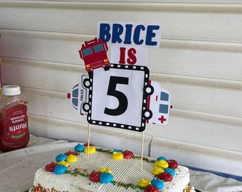 First Responder Birthday Cake - Etsy