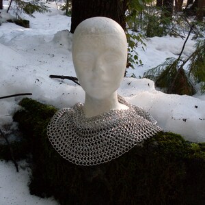 Chainmaille Hood Coif Armor Medieval Renaissance Costume Cosplay Larp ...