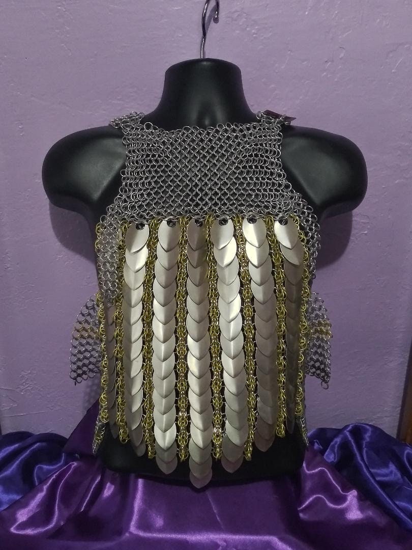 Gold Scale Chainmaille Chest Armor - Etsy