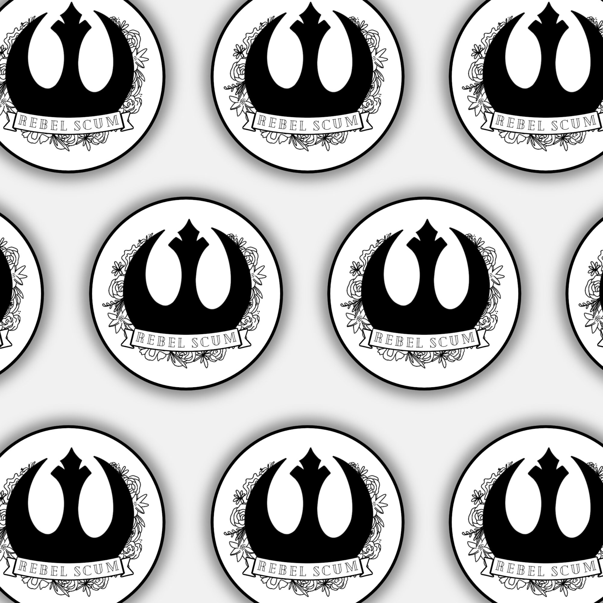 REBEL SCUM Die Cut Sticker Rebel Sticker Rebel Florals - Etsy