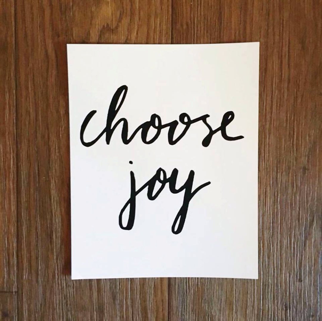Choose Joy 8x10 Print Hand Lettered Print Inspirational - Etsy