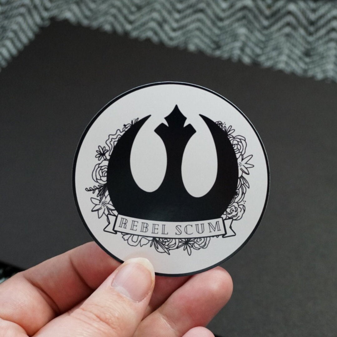 REBEL SCUM Die Cut Sticker Rebel Sticker Rebel Florals - Etsy