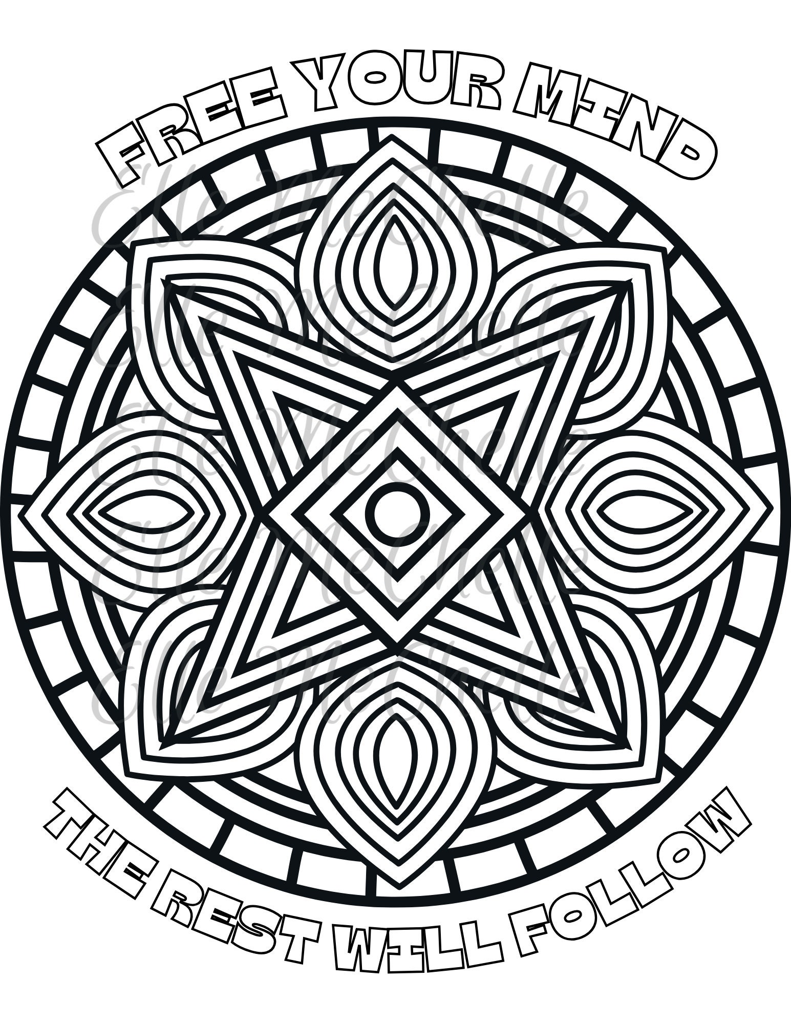 Positive Energy Coloring Sheets - Etsy