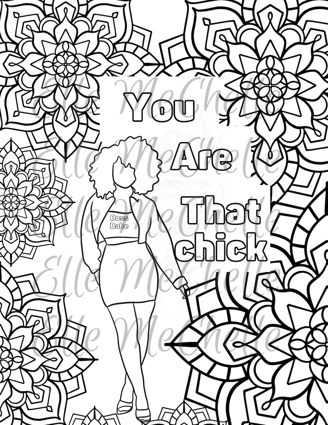 Boss Babe Coloring Page - Etsy