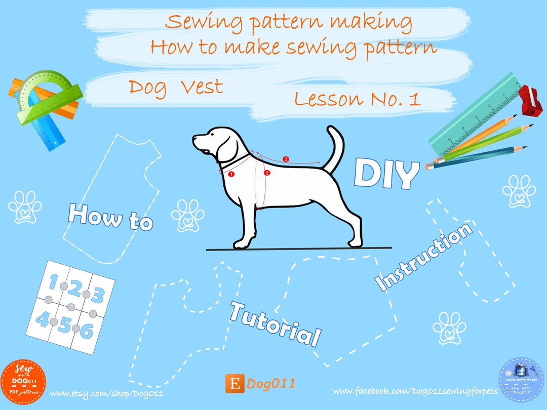 Dog Vest Sewing Pattern: DIY Lesson (PDF Digital File) - Etsy