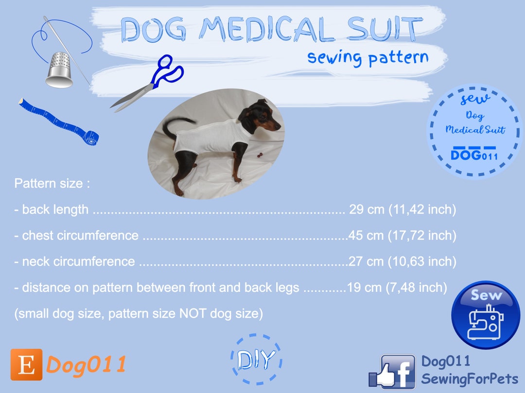 Dog Onesie Pattern / Post-surgery Pet Suit / Dog Medical Vest / Dog ...